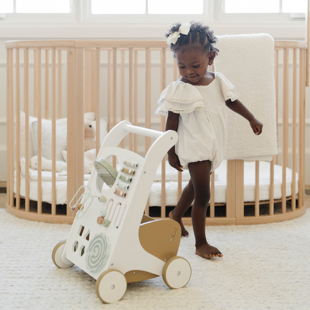 Wooden Push Activity Walker Toy | High Quality & Neutral Colors – Gathre