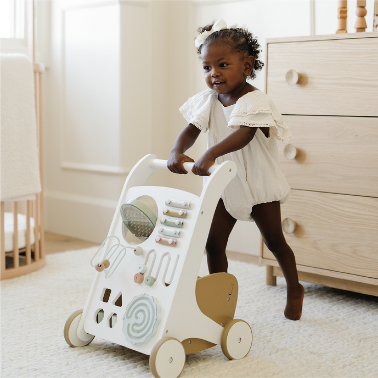 Wooden Push Activity Walker Toy | High Quality & Neutral Colors – Gathre